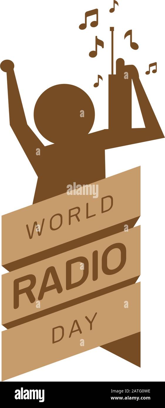 logo design of World radio day for poster, banner or any design Stock ...