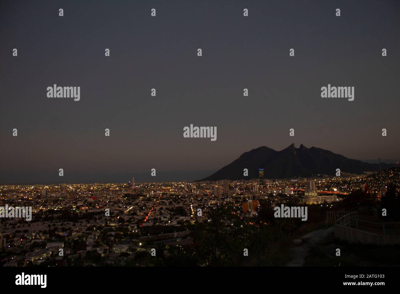 Sunset view in Monterrey Mexico Stock Photo - Alamy