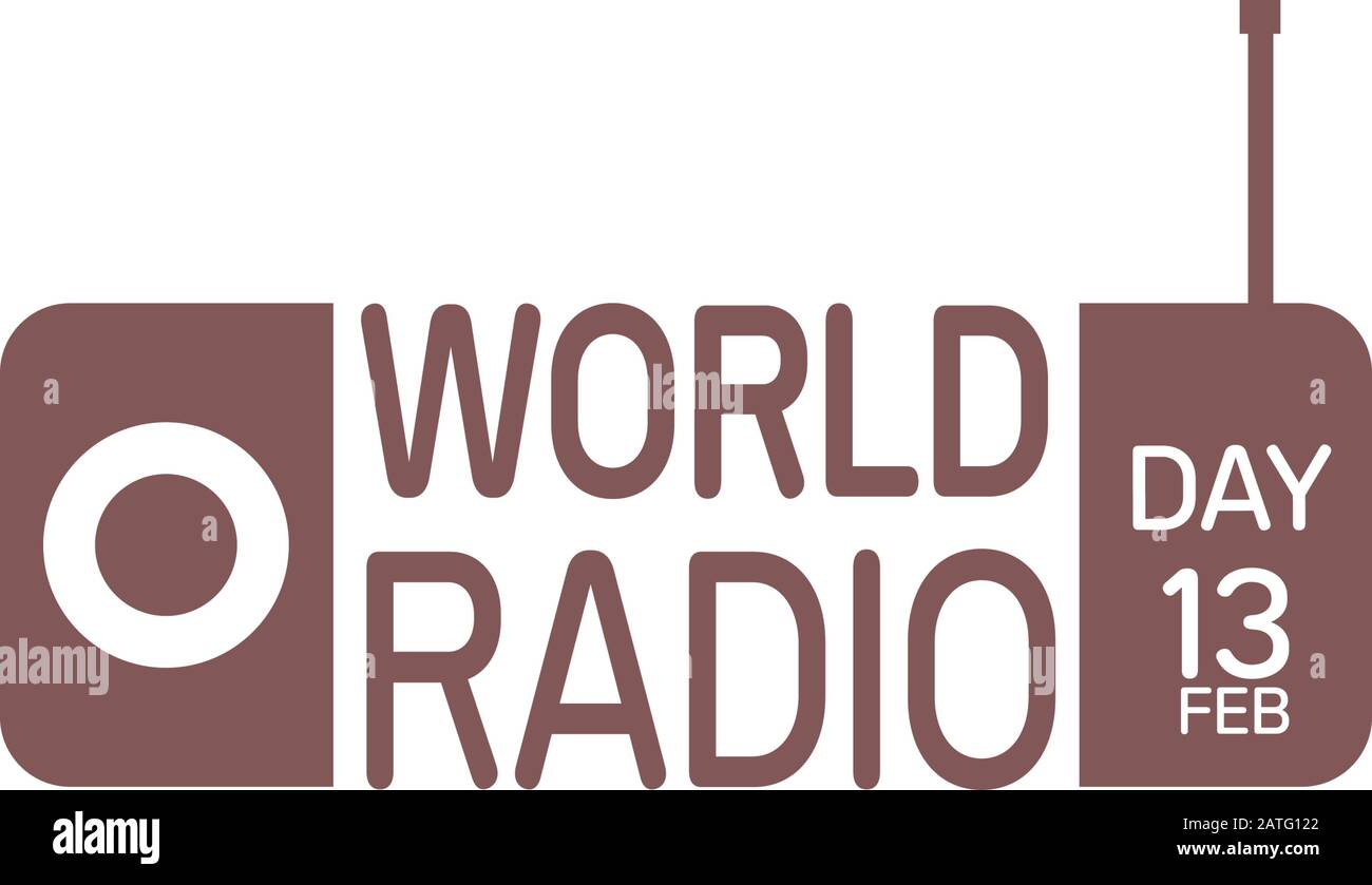 logo design of World radio day for poster, banner or any design Stock ...