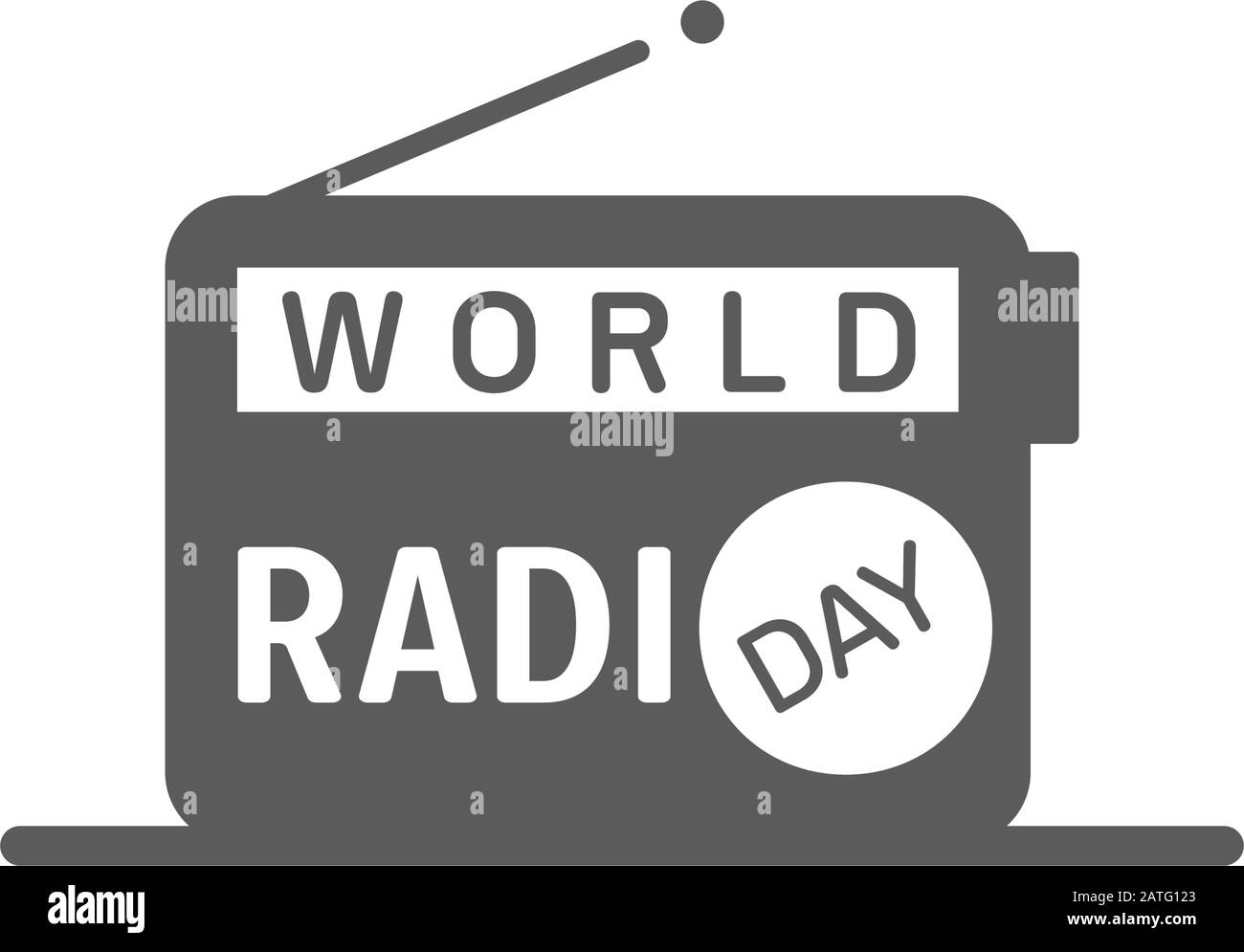 logo design of World radio day for poster, banner or any design Stock ...