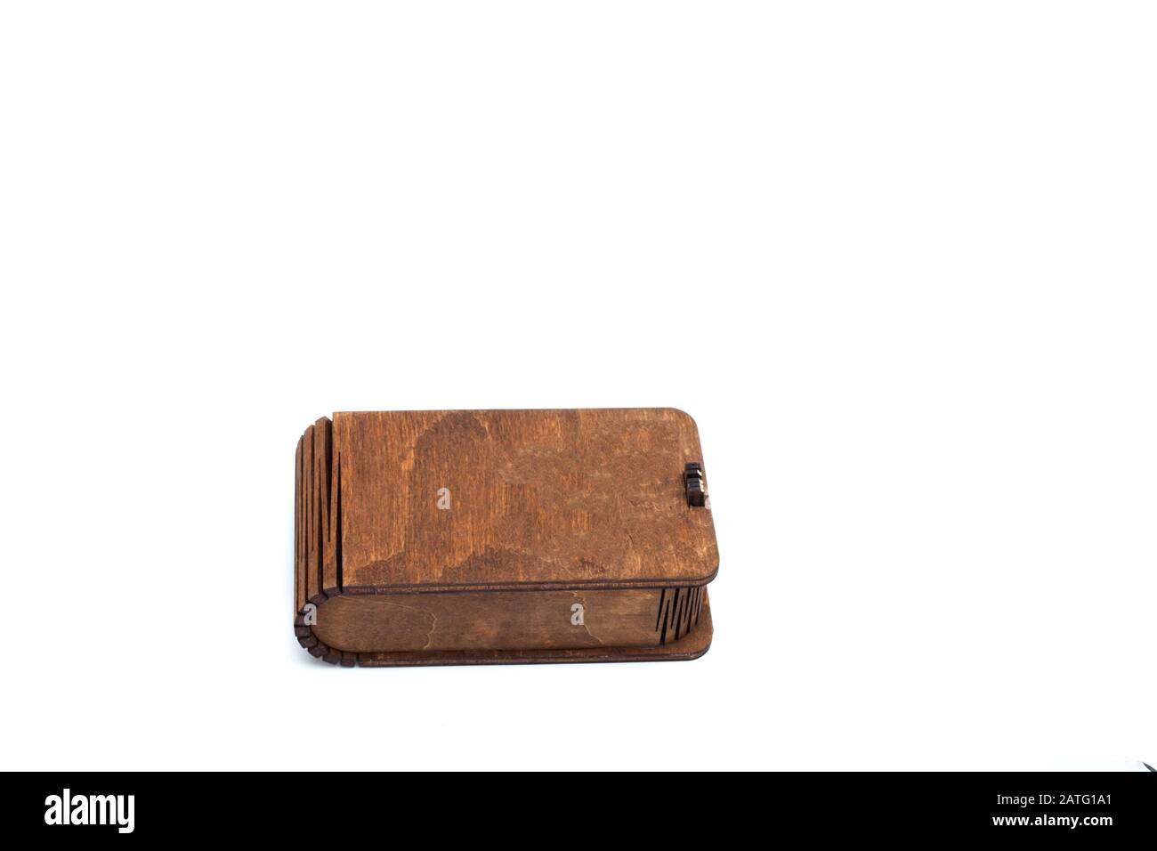 Small packaging for USB-drive from light wood. Wooden box with USB ...