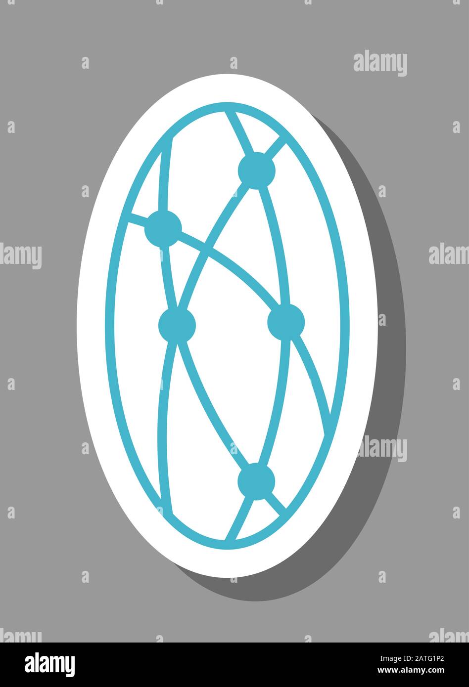 Network icon that symbolizes globe and connection. All the objects ...