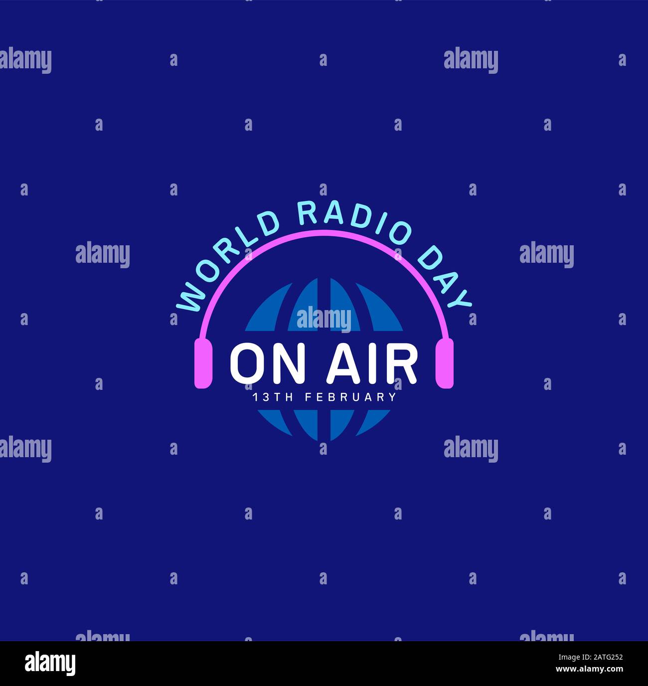 logo design of World radio day for poster, banner or any design Stock ...