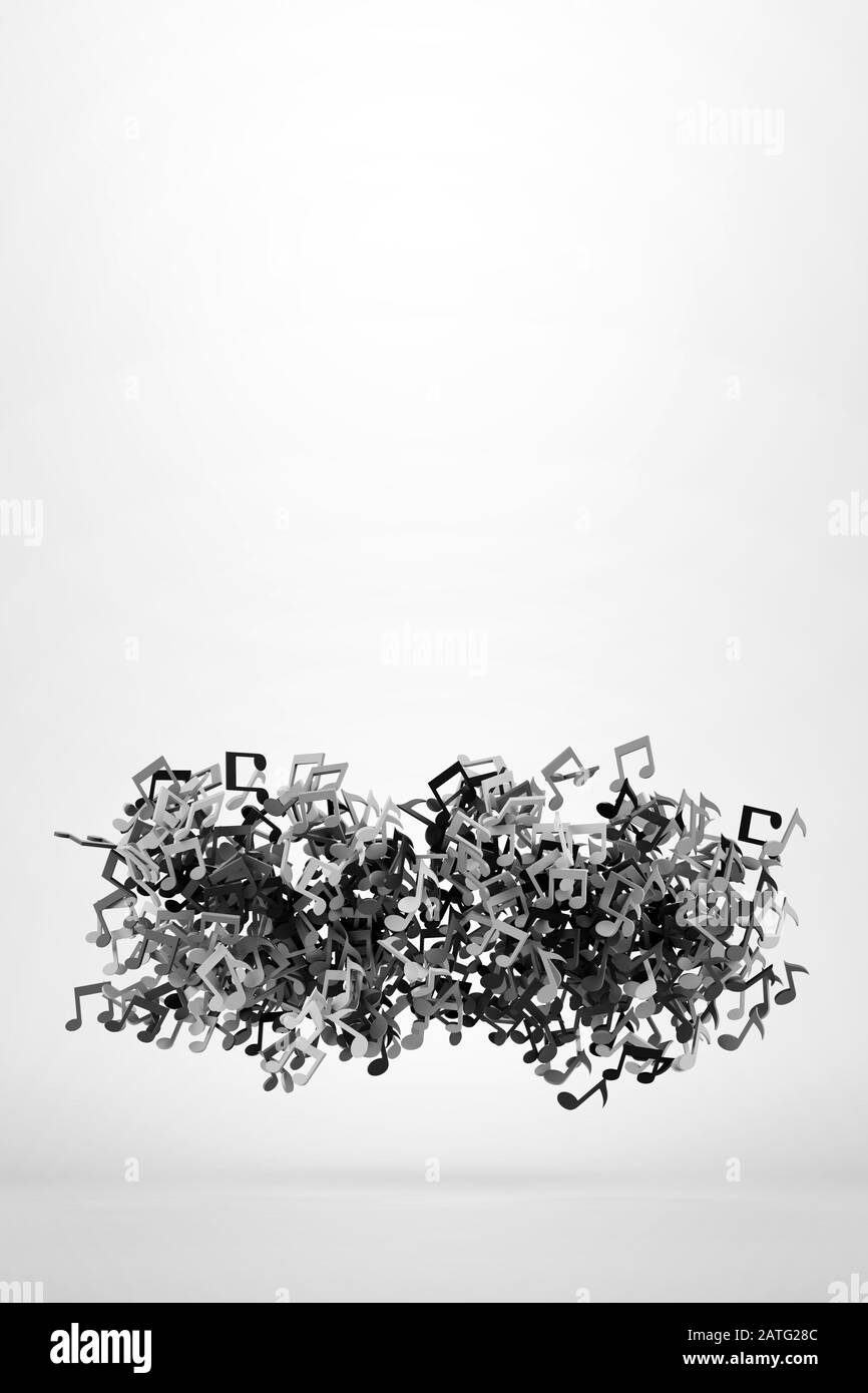 Infinite musical notes, Art and music 3d rendering conceptual ...