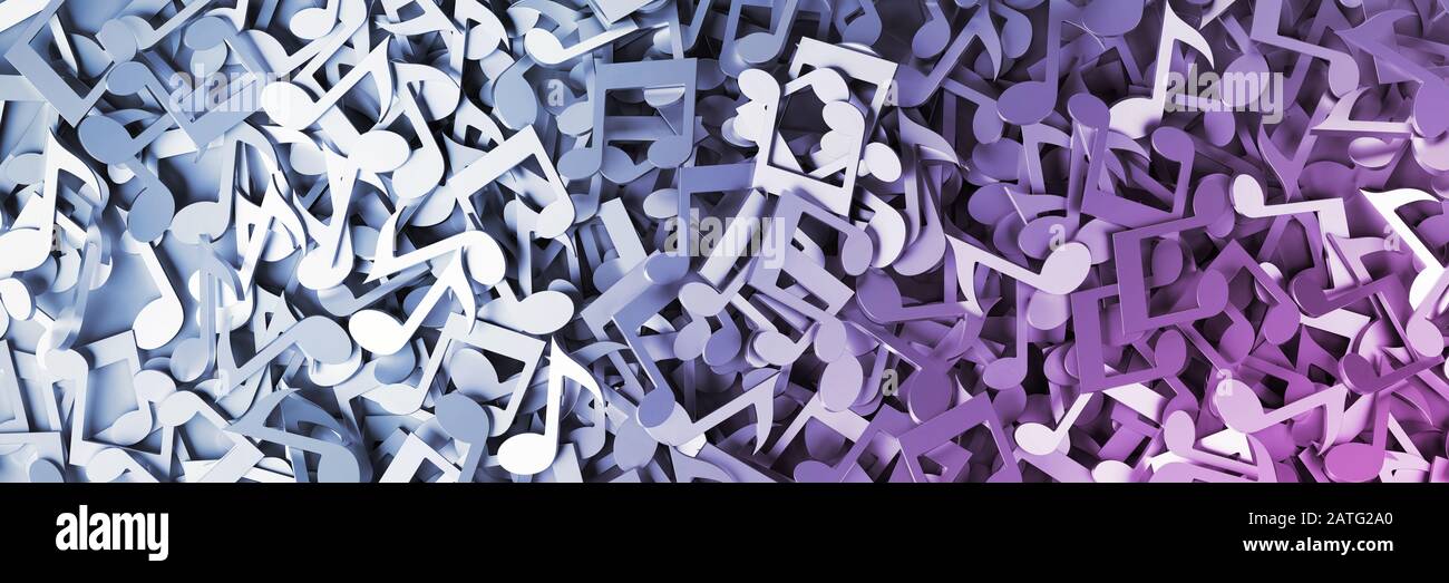 Infinite musical notes, Art and music 3d rendering conceptual ...