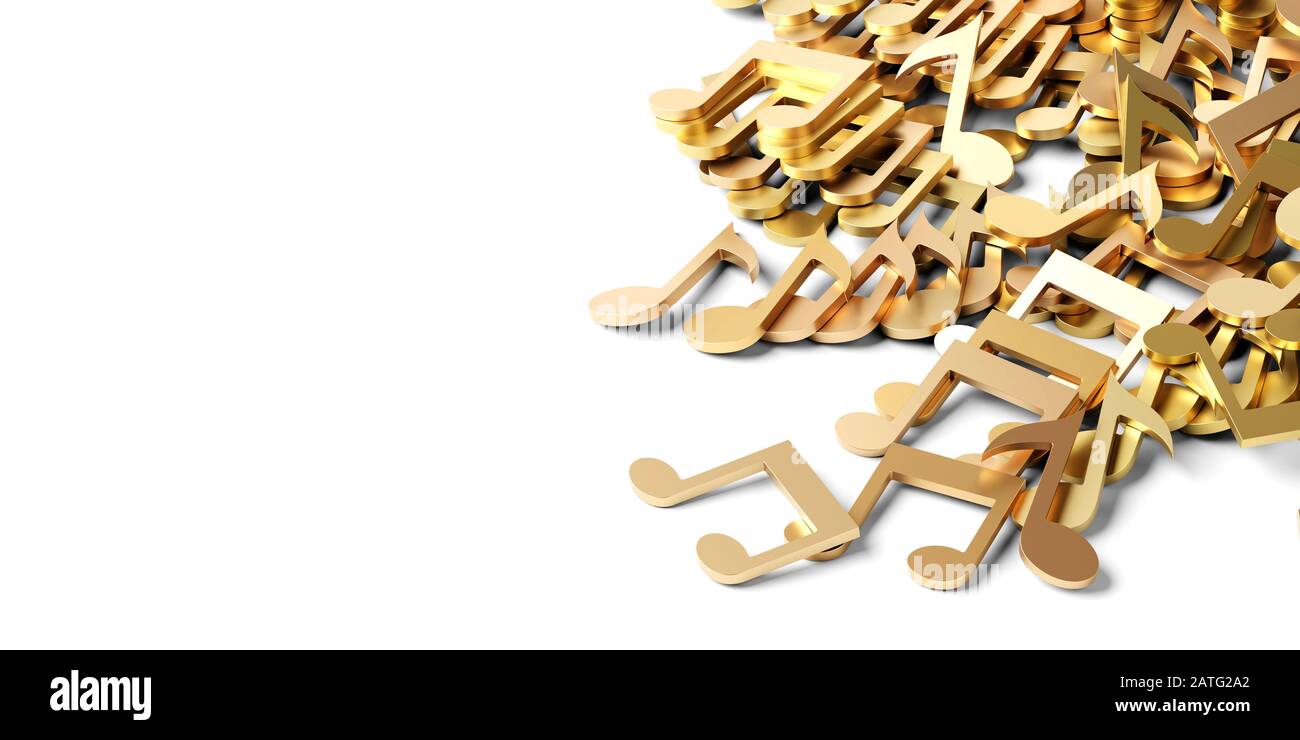 Infinite musical notes, Art and music 3d rendering conceptual ...