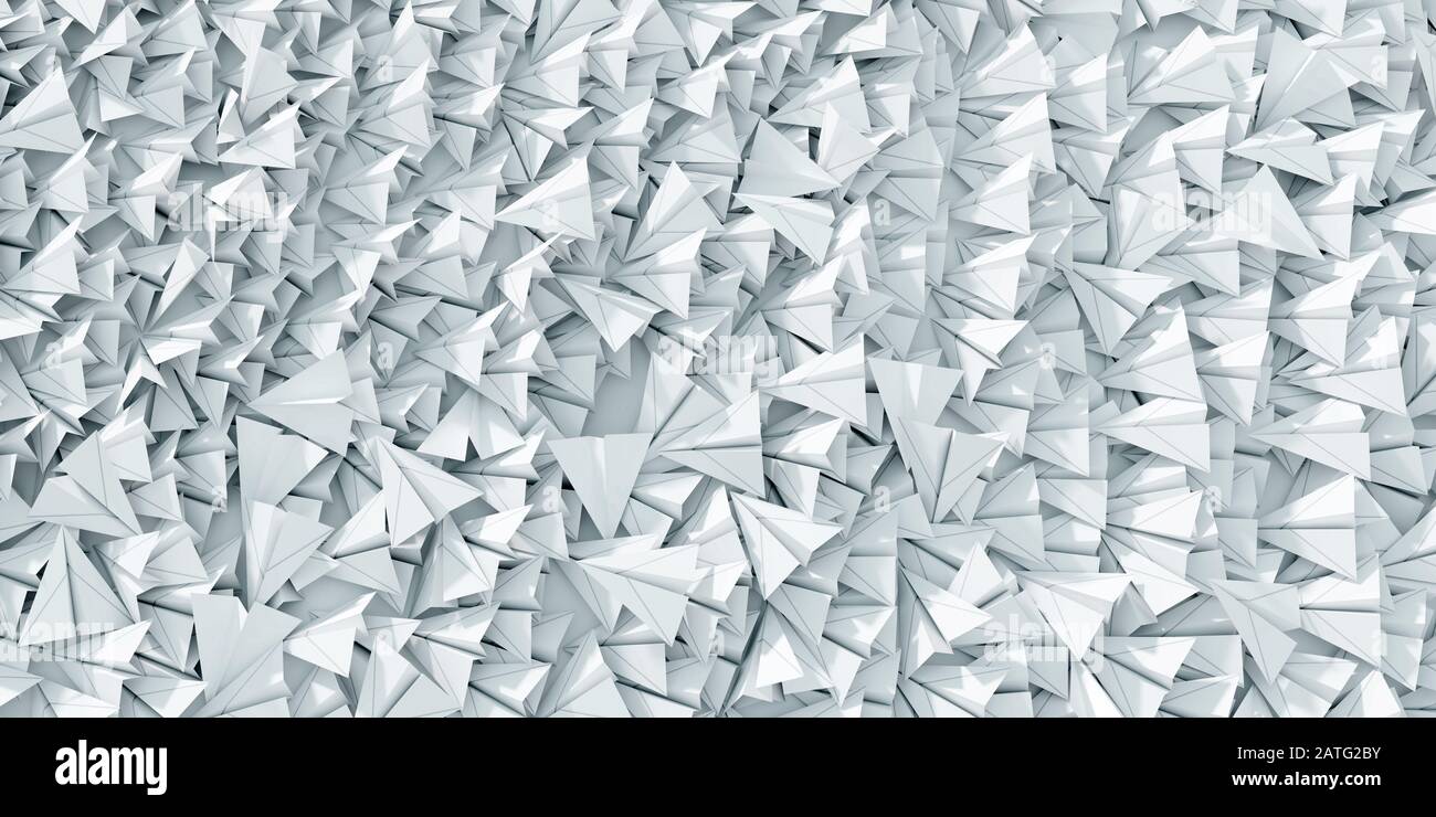 Infinite paper planes, 3d rendering illustration Stock Photo - Alamy