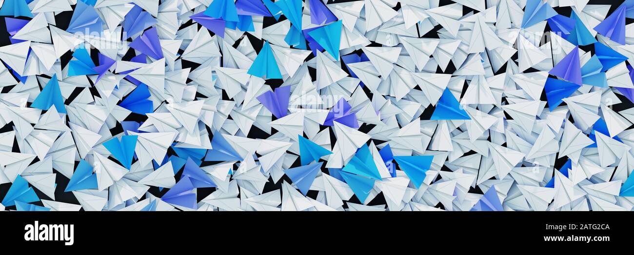 Infinite paper planes, 3d rendering illustration Stock Photo - Alamy