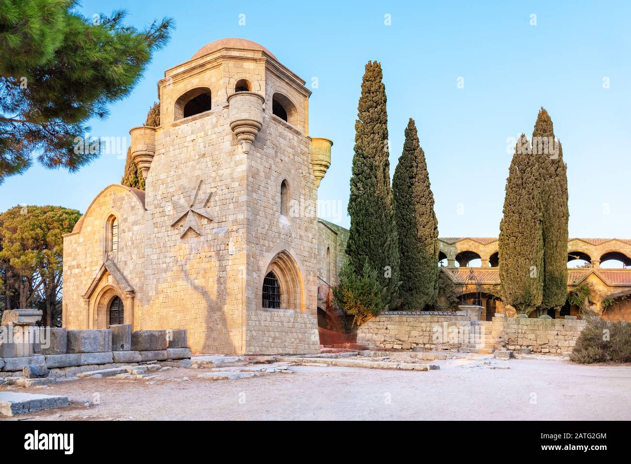 Medieval Monastery of Filerimos on Acropolis of Ialyssos (Rhodes ...