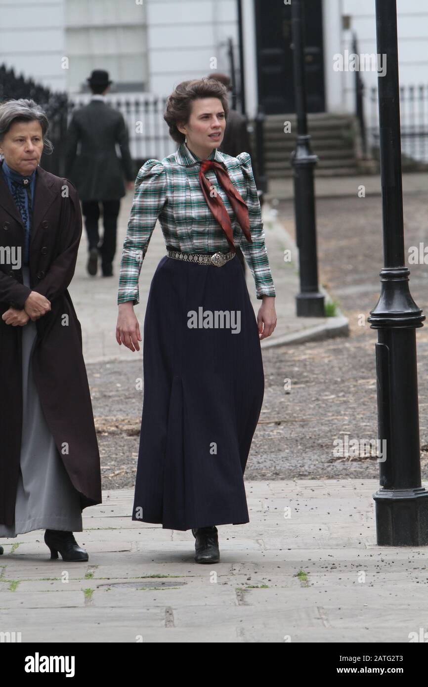 Howards End on Location with Tracey Ullman and Hayley atwell. islington ...