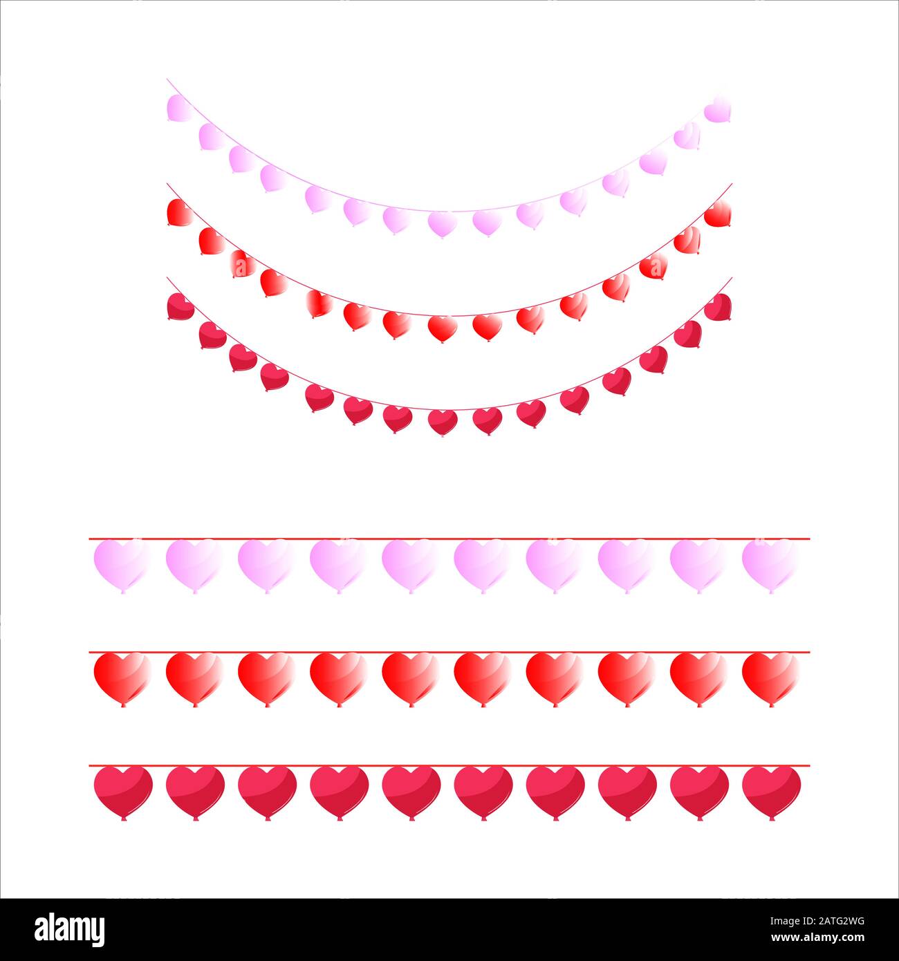 Heart flags Stock Vector Images - Alamy