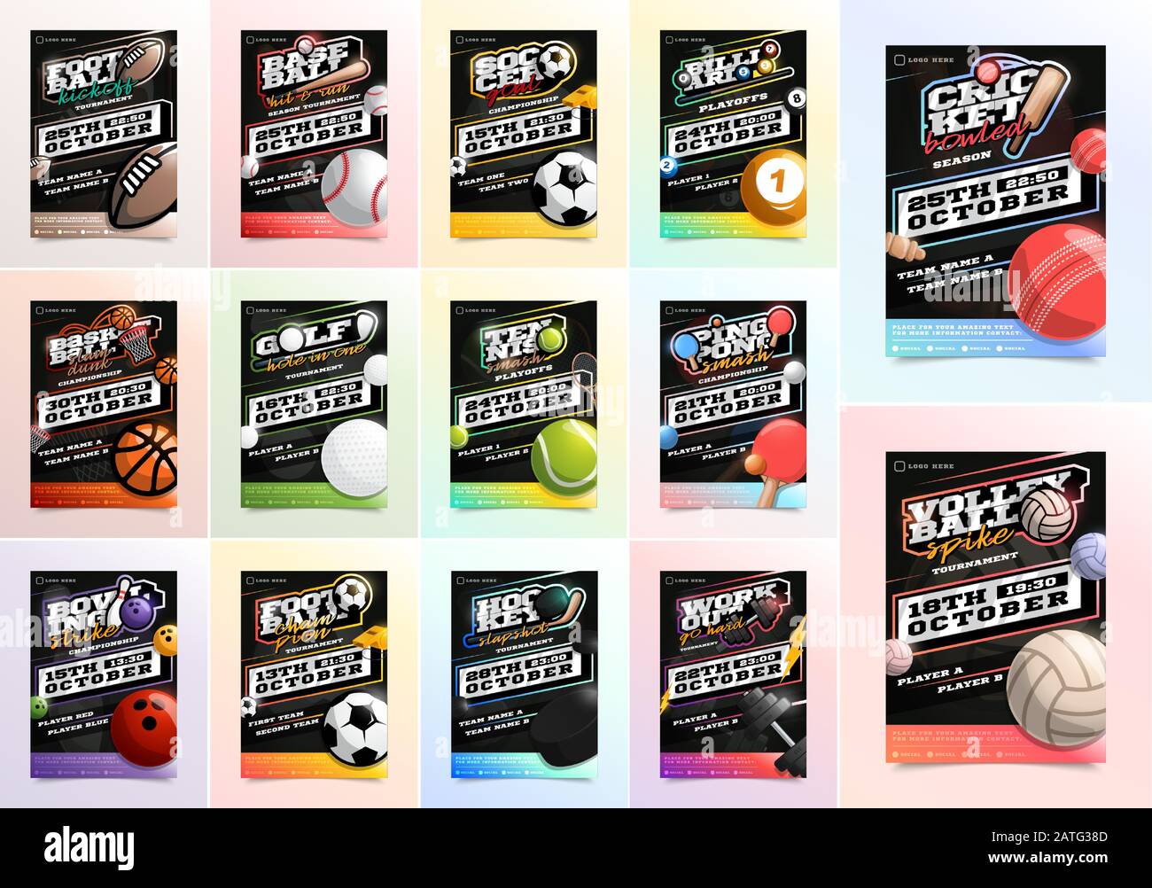Mega bowling logo hi-res stock photography and images - Alamy