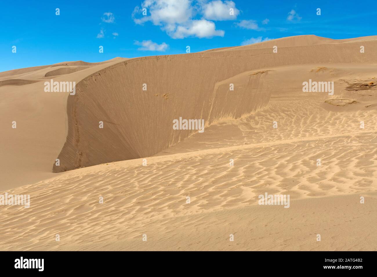 Shifting Sand Patterns in the Dunes in Great Sand Dunes National Park in Colordao Stock Photo ...