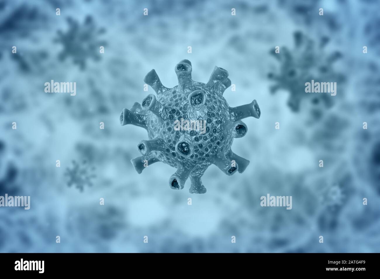 Virus cells blurred medical background Stock Photo - Alamy