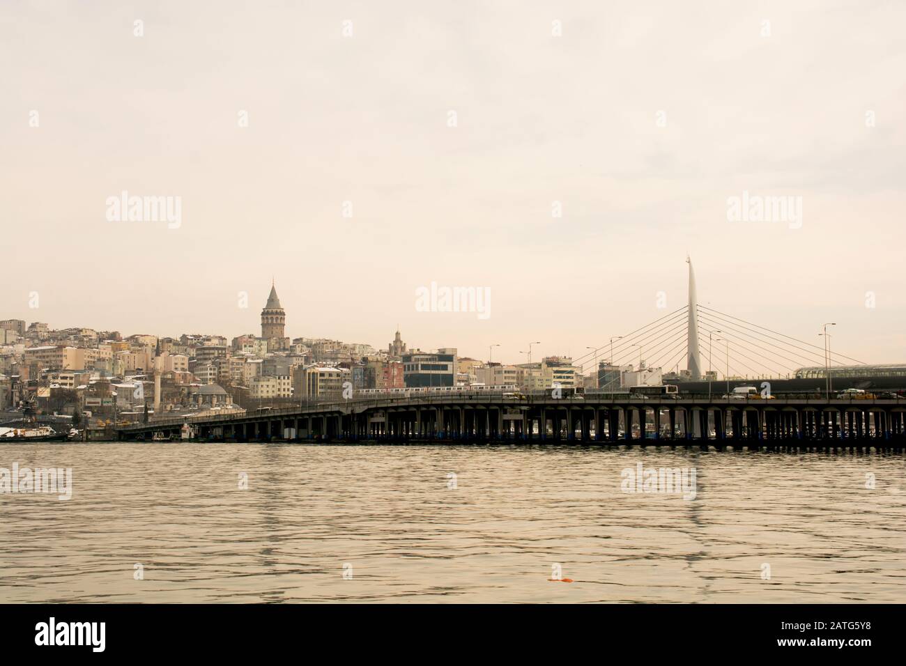 Galata tower balcony tower hi-res stock photography and images - Alamy