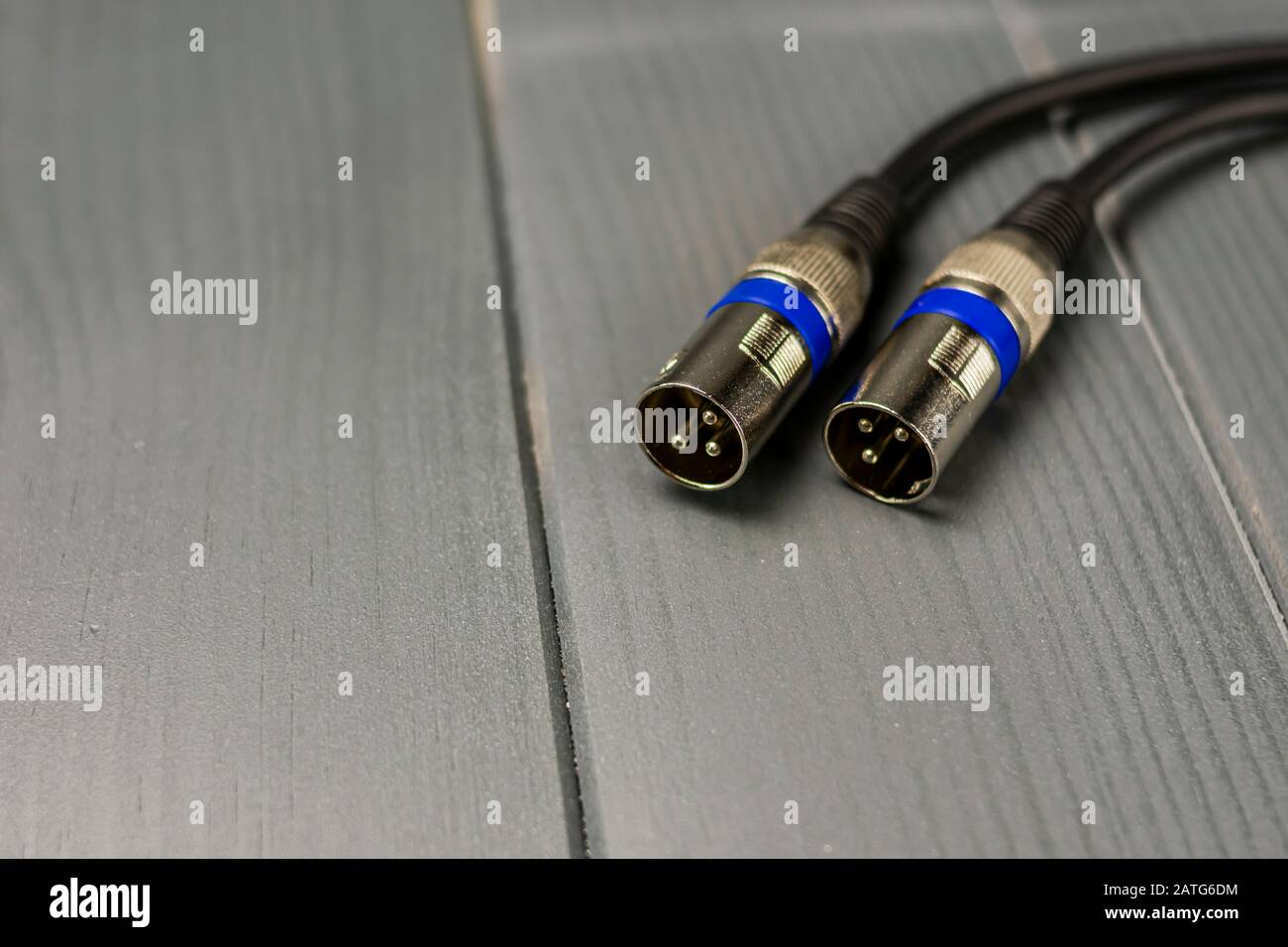 Two cables with xlr terminals for connection of audio devices Stock ...