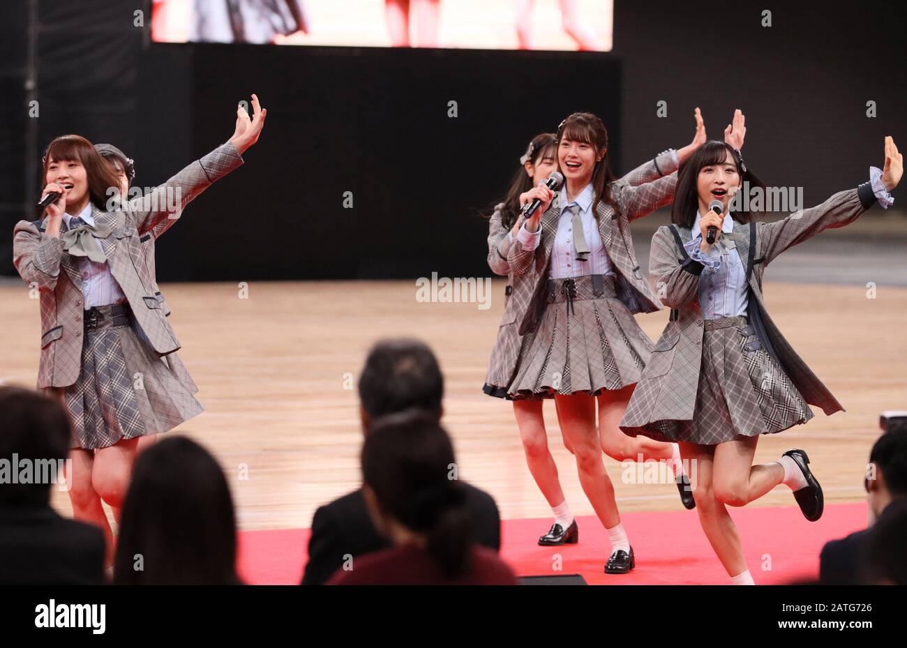 Tokyo, Japan. 2nd Feb, 2020. Japan's girls only pop group AKB48 Team 8 ...