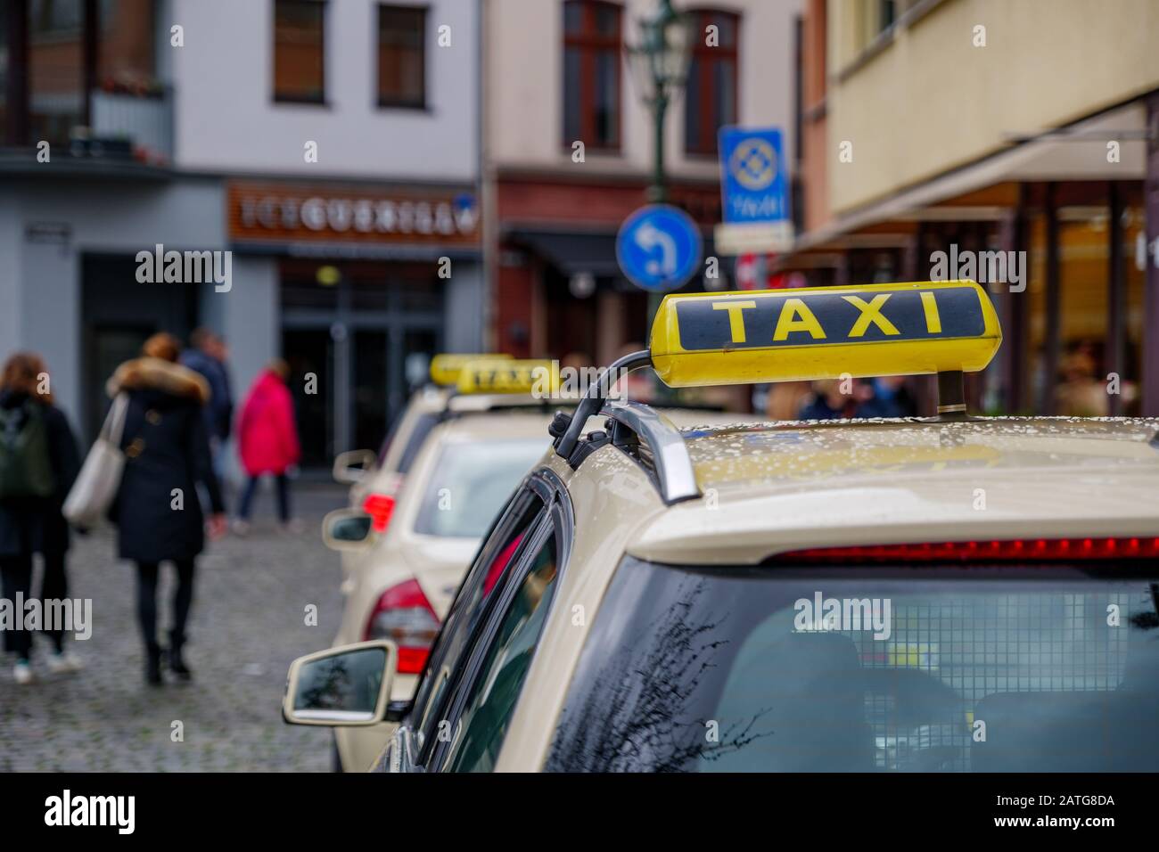 German taxi rank hi-res stock photography and images - Alamy