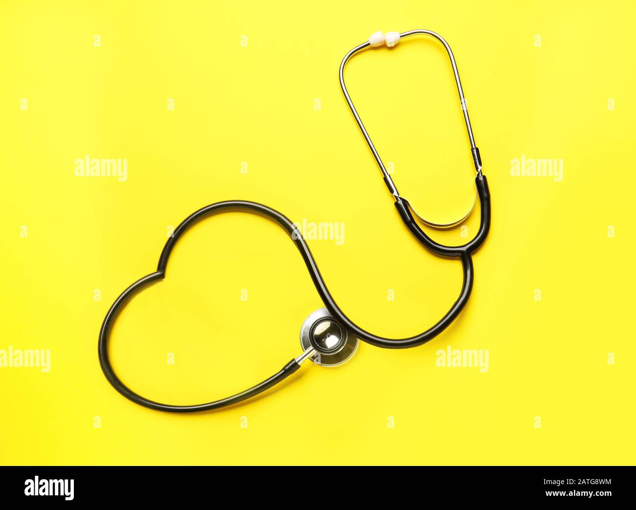 Modern stethoscope on color background Stock Photo - Alamy