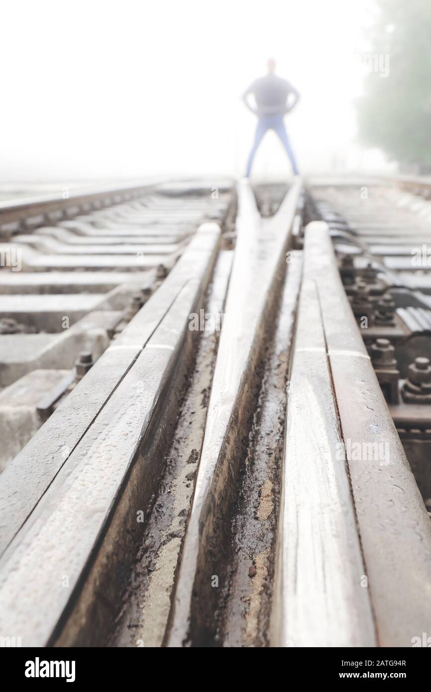 Railway Track Split High Resolution Stock Photography and Images - Alamy