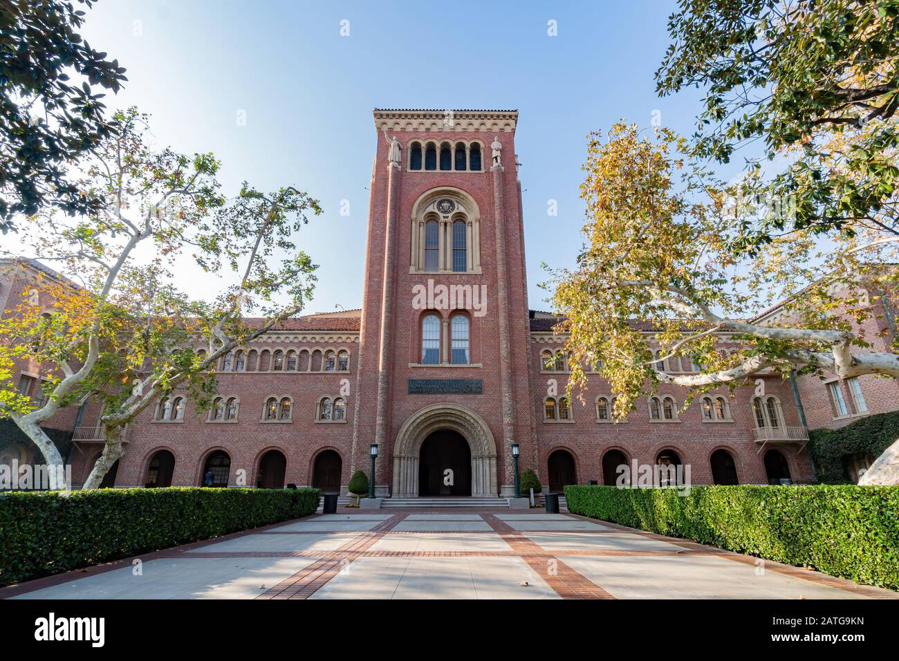 Los Angeles, Jan 15: Afternoon sunny view of the Bovard Auditorium of ...