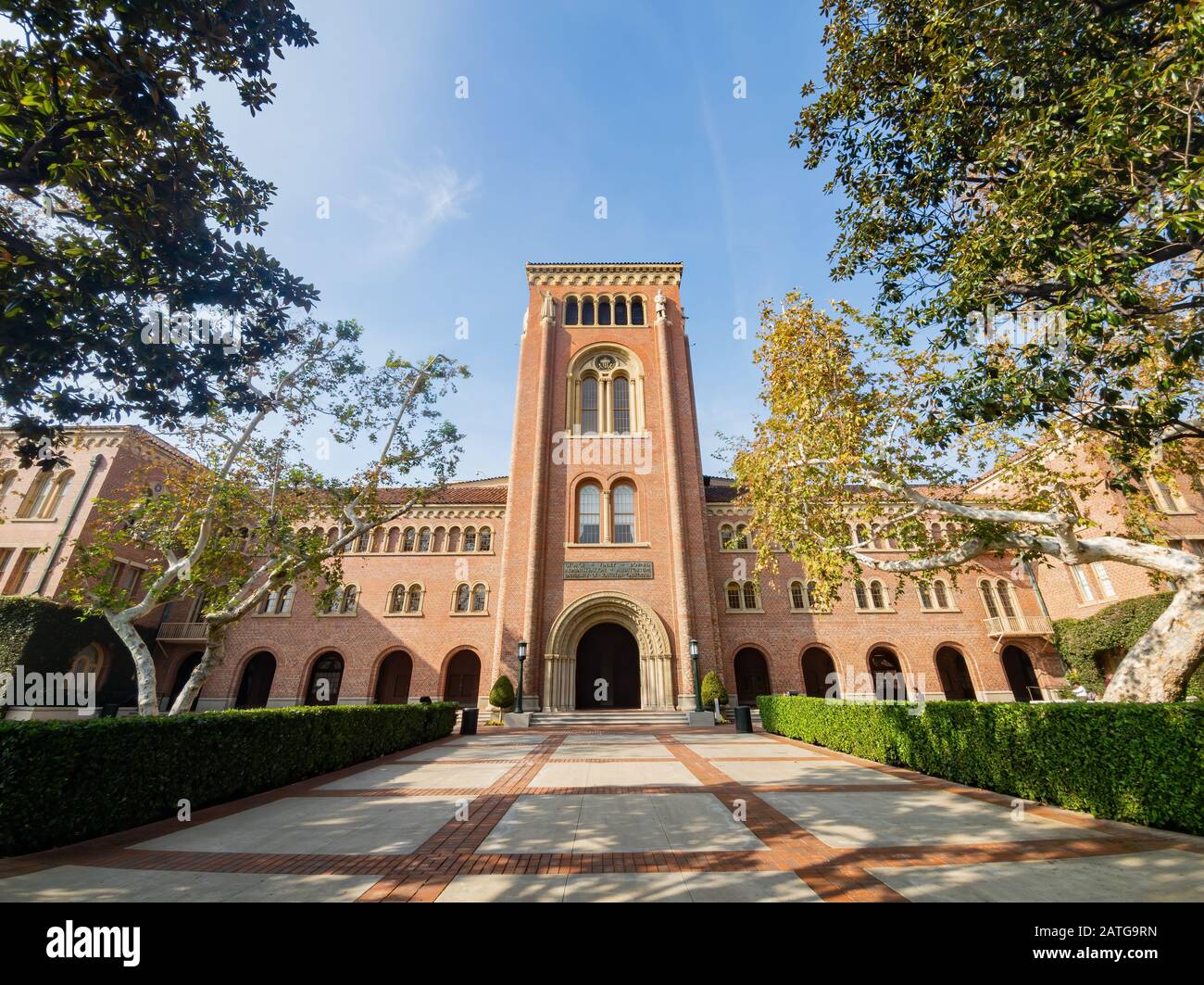 Los Angeles, Jan 15: Afternoon sunny view of the Bovard Auditorium of ...