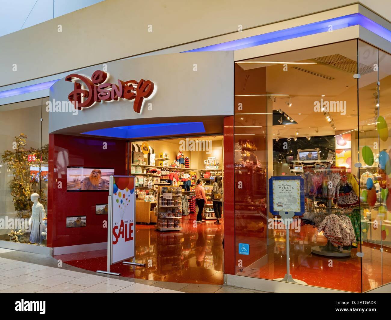 Arcadia, JAN 16: Disney store in the Santa Anita Mall on JAN 16, 2020 ...
