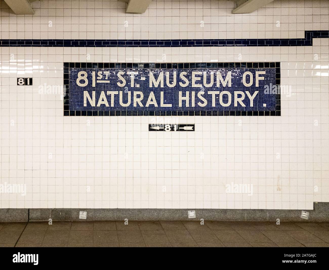 New York City - Jan 17, 2020: 81st Street Station Subway station in New ...