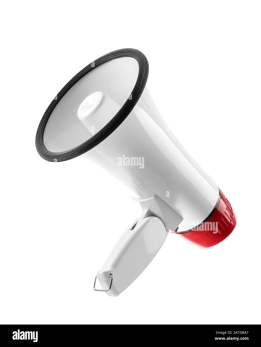 Modern megaphone on white background Stock Photo - Alamy