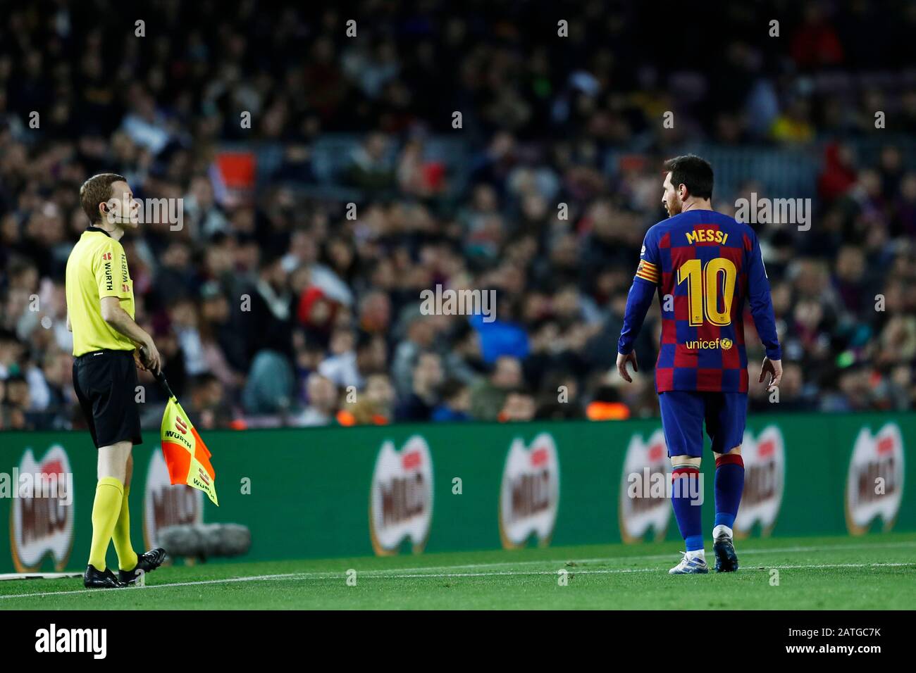 Barcelona, Spain. Credit: D. 2nd Feb, 2020. Lionel Messi (Barcelona ...