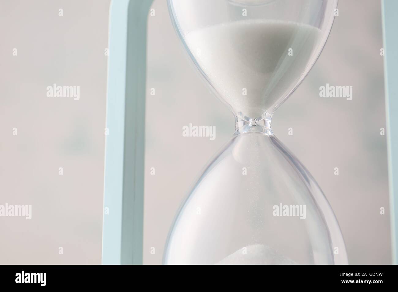 Hourglass on white background, closeup. Time management concept Stock ...