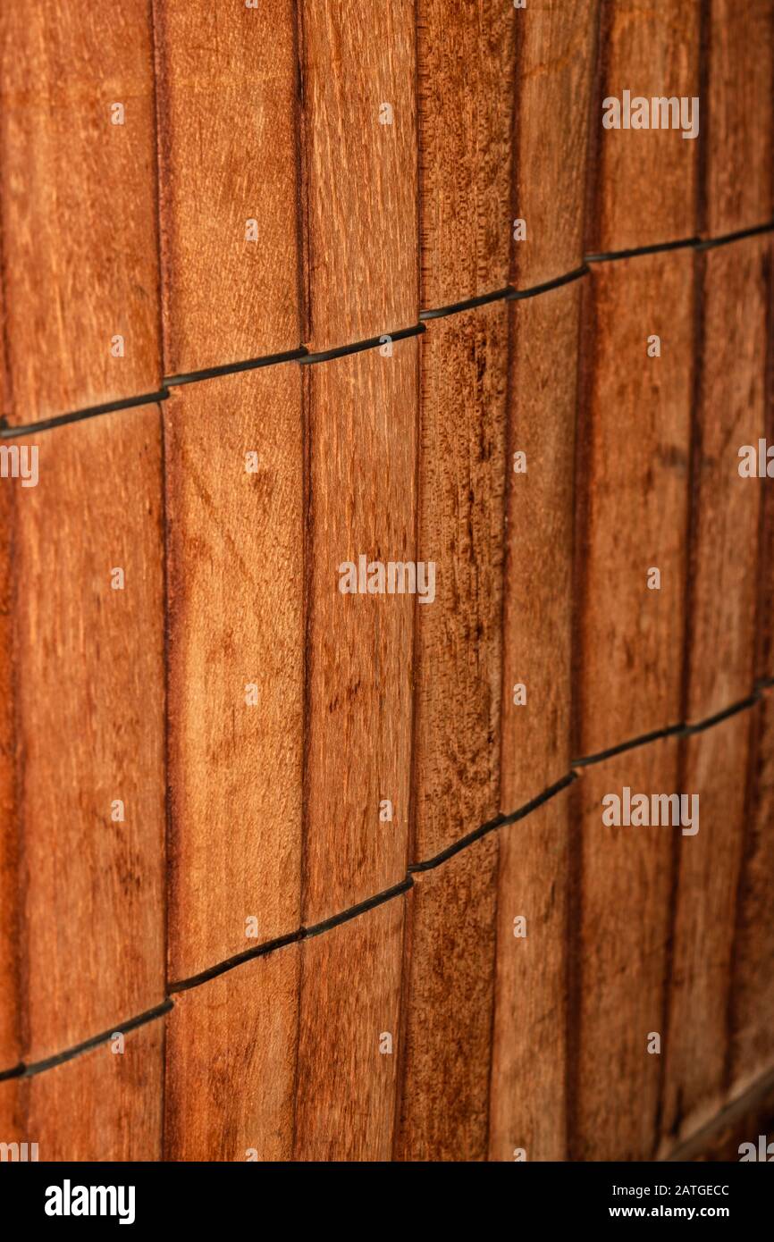 old wooden boards lashed together with wire Stock Photo - Alamy