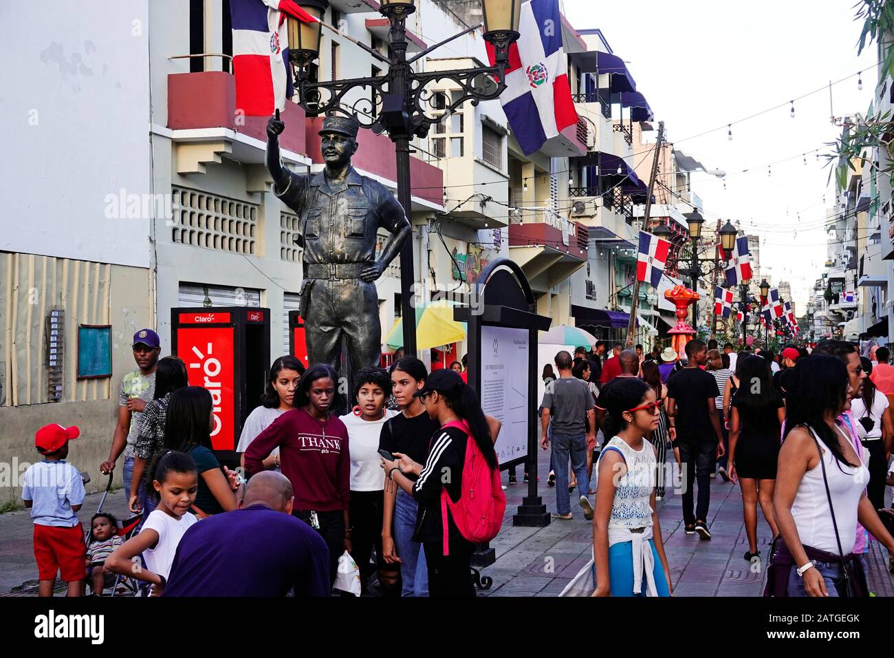 Calle El Conde shopping street Santo Domingo Dominica Republic Stock ...