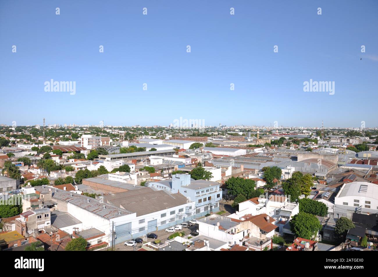 Houses seen from the watchtower Stock Photo - Alamy