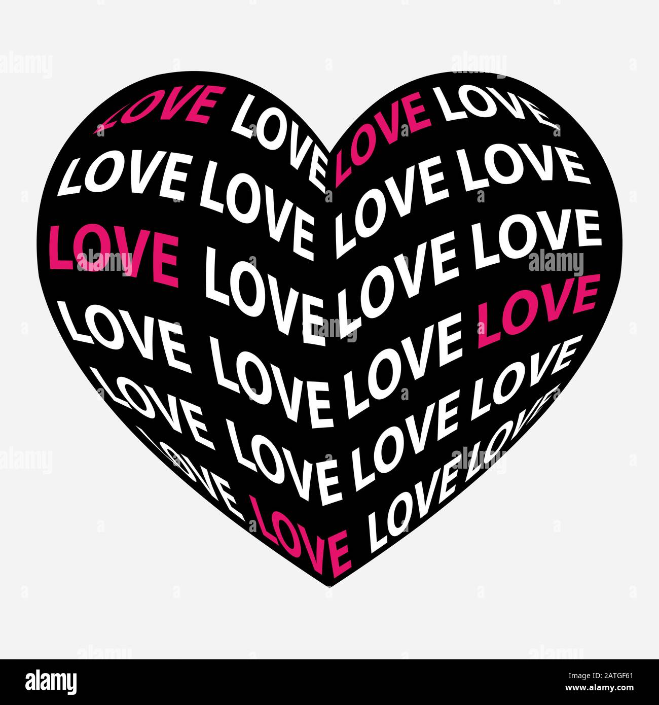heart with text love inside isolated vector illustration Stock Vector ...