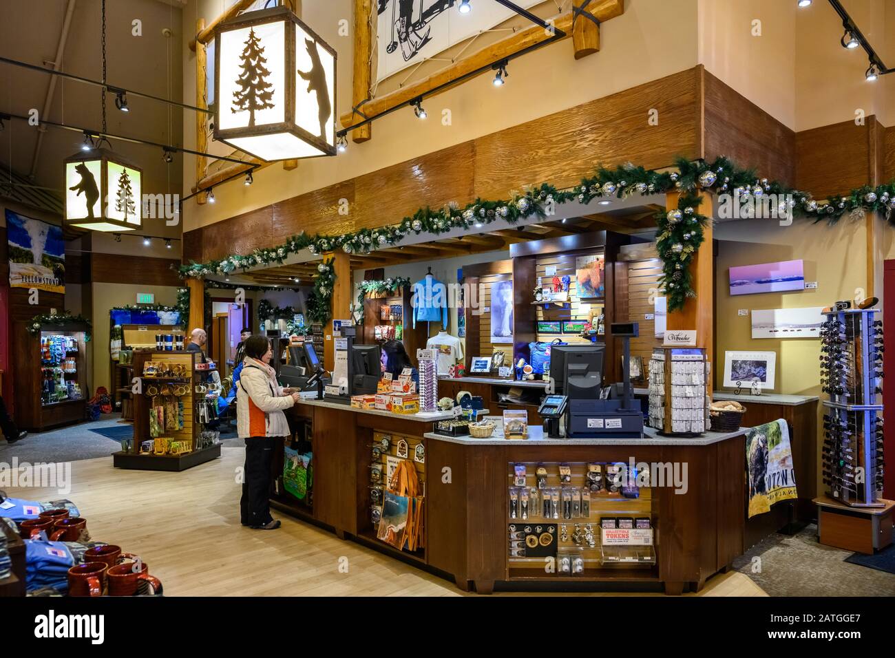 Yellowstone lodge interior hi-res stock photography and images - Alamy