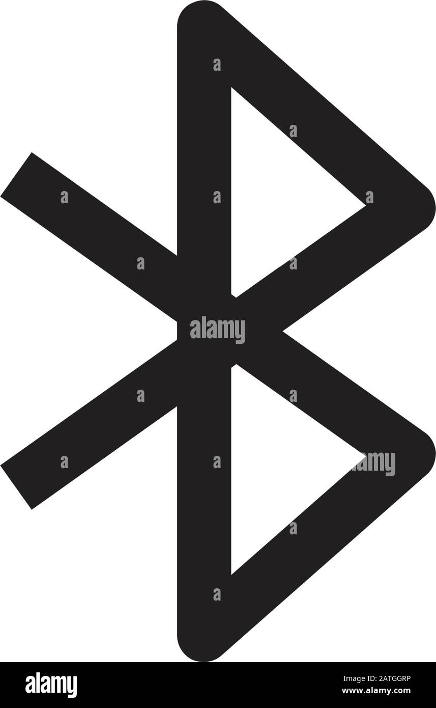 Bluetooth sign icon, Flat design style. Stock Vector illustration ...