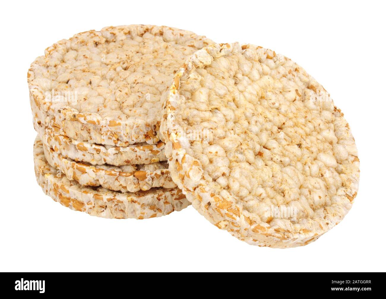 Group of ancient grain spelt cakes isolated on a white background Stock ...