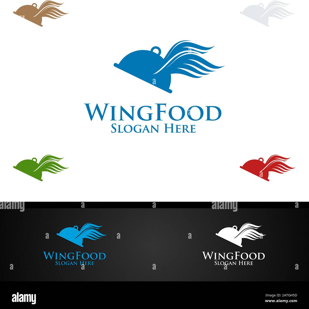 Wing Food Logo for Restaurant or Cafe Stock Vector Image & Art - Alamy