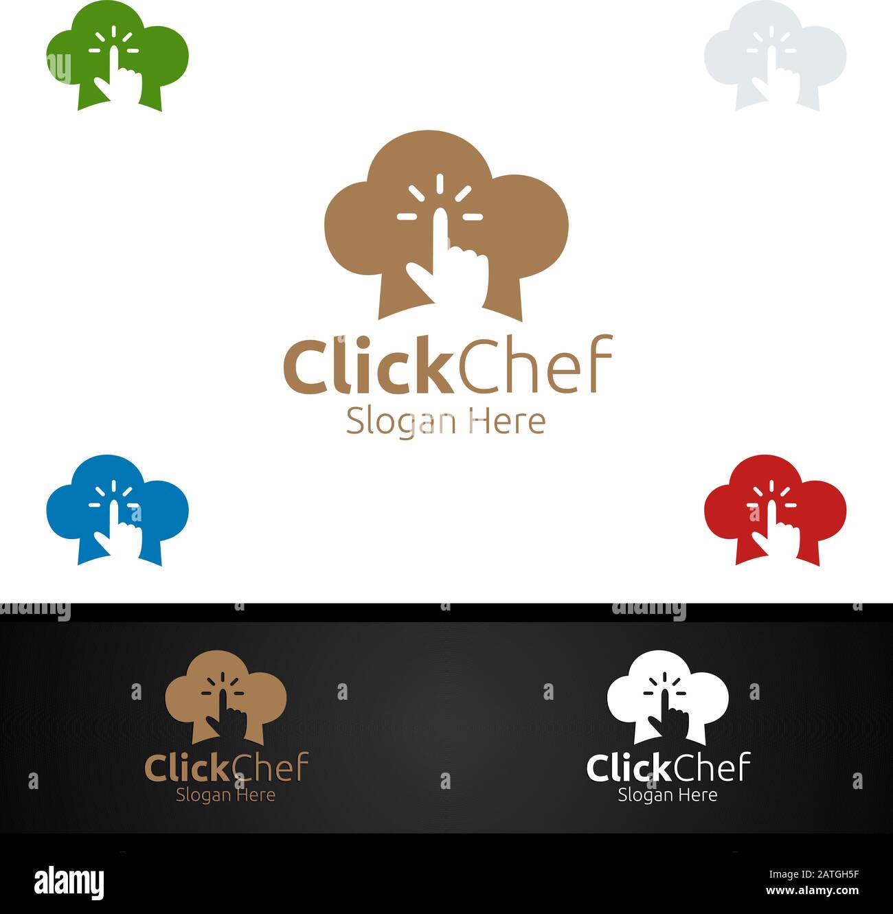 Click Food Logo for Restaurant or Cafe Stock Vector Image & Art - Alamy