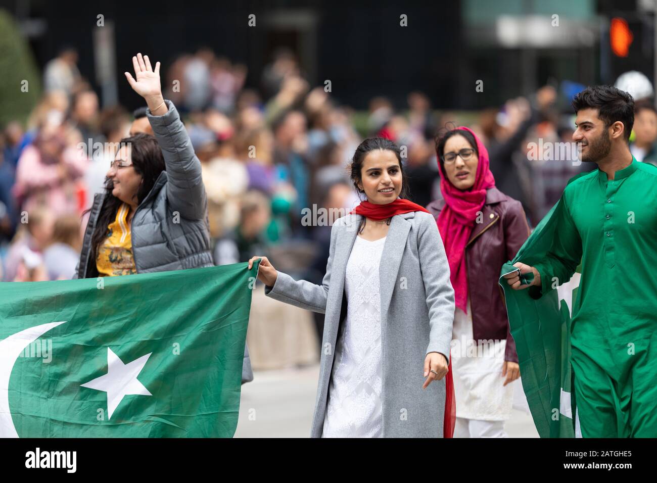 Houston, Texas, USA - November 28, 2019: H-E-B Thanksgiving Day Parade ...