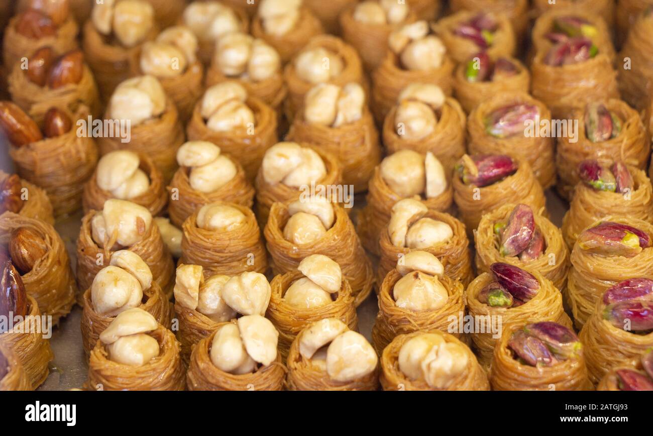 Traditional Turkish Dessert as sweet snack Stock Photo - Alamy