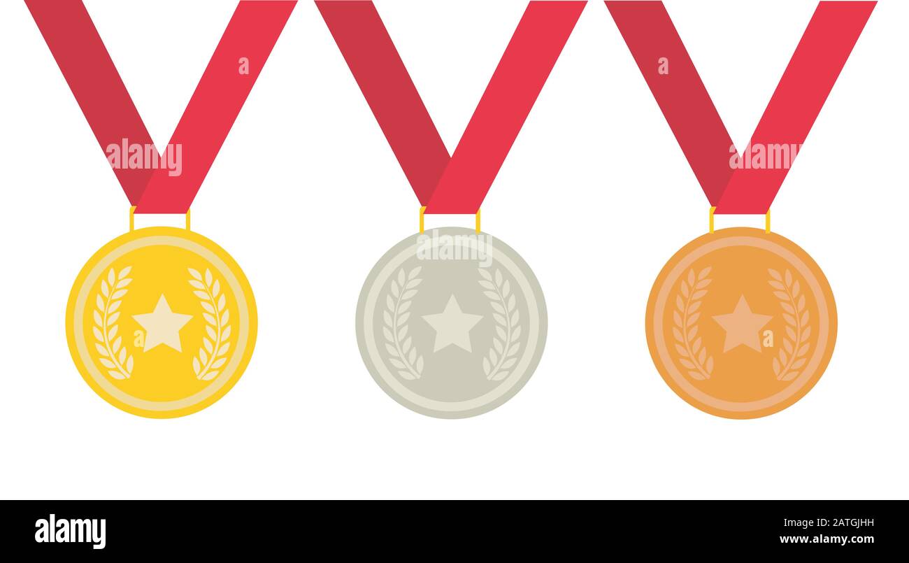 medal vector illustration on white Stock Vector Image & Art - Alamy