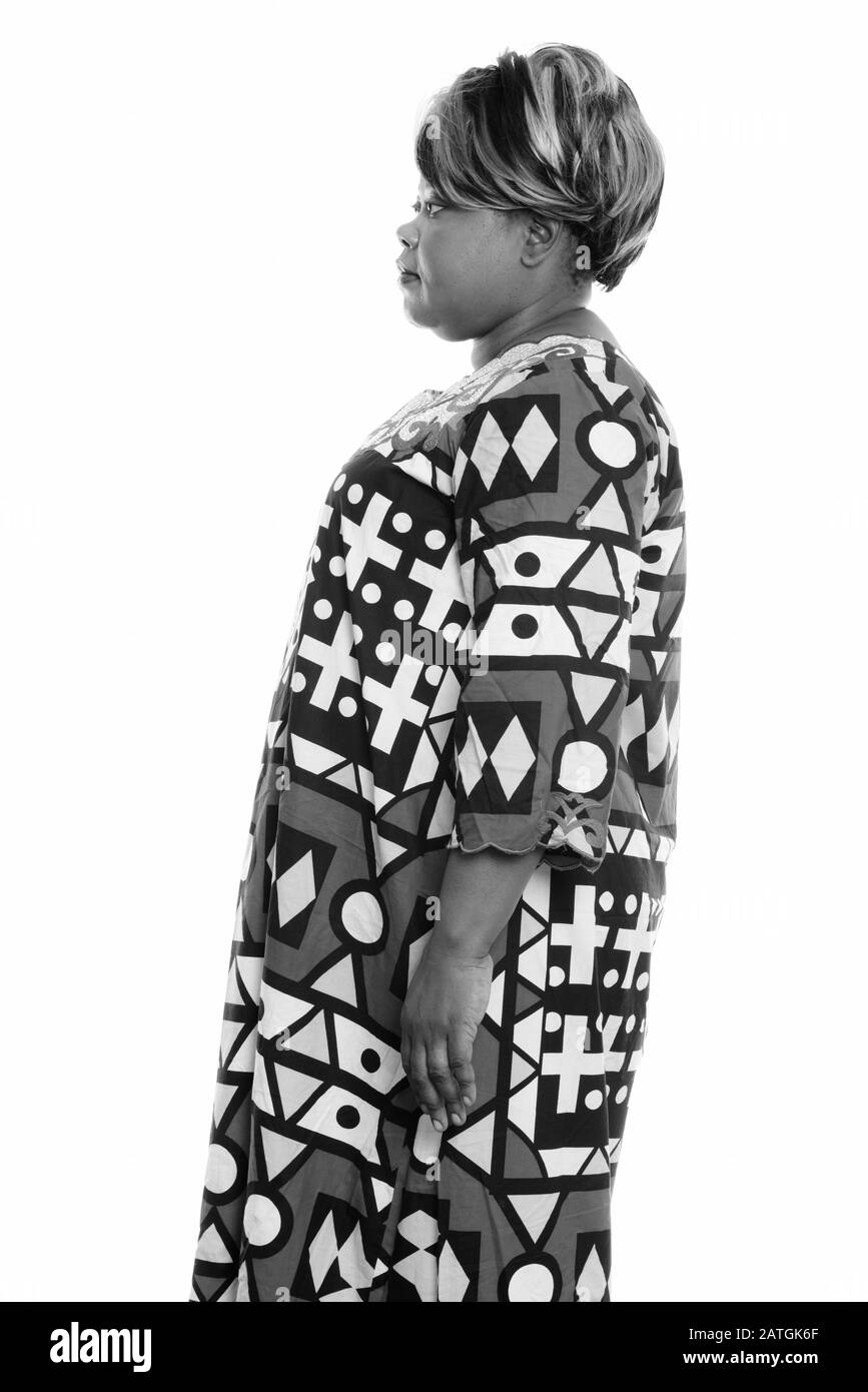 Overweight black woman profile hi-res stock photography and images - Alamy