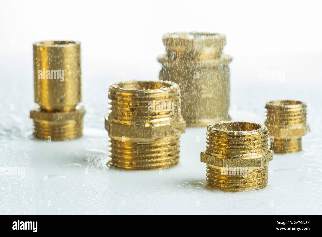 Brass Fitting Items for Water Installation Stock Photo - Alamy