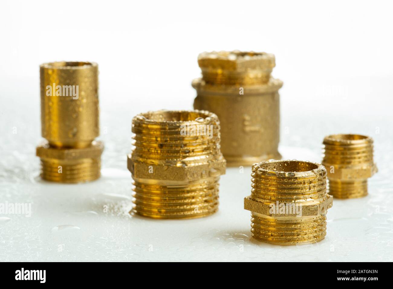 Brass Fitting Items for Water Installation Stock Photo - Alamy