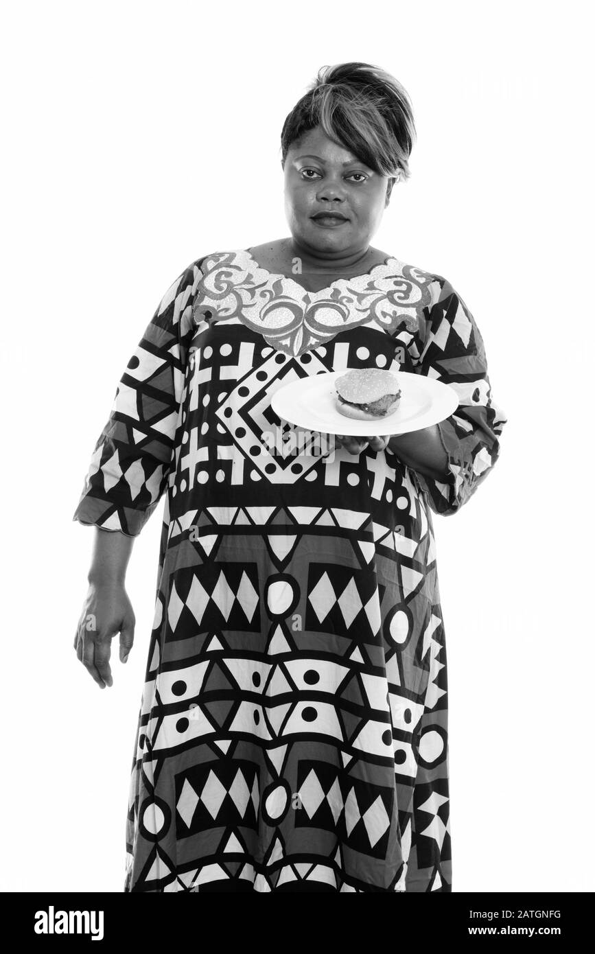 Lady with burger Black and White Stock Photos & Images - Alamy