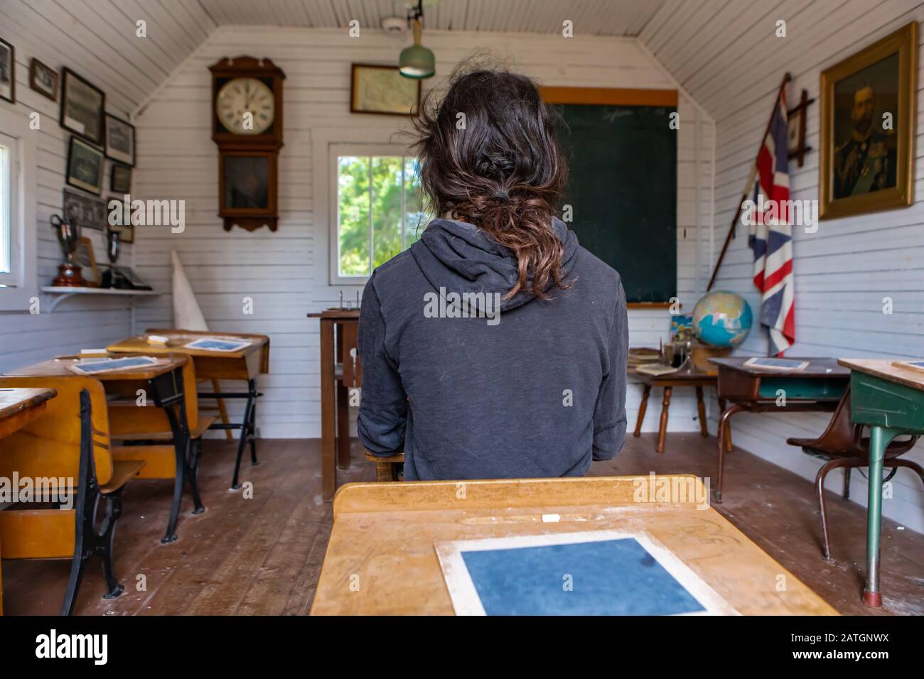 Empty british classroom blackboard hi-res stock photography and images ...