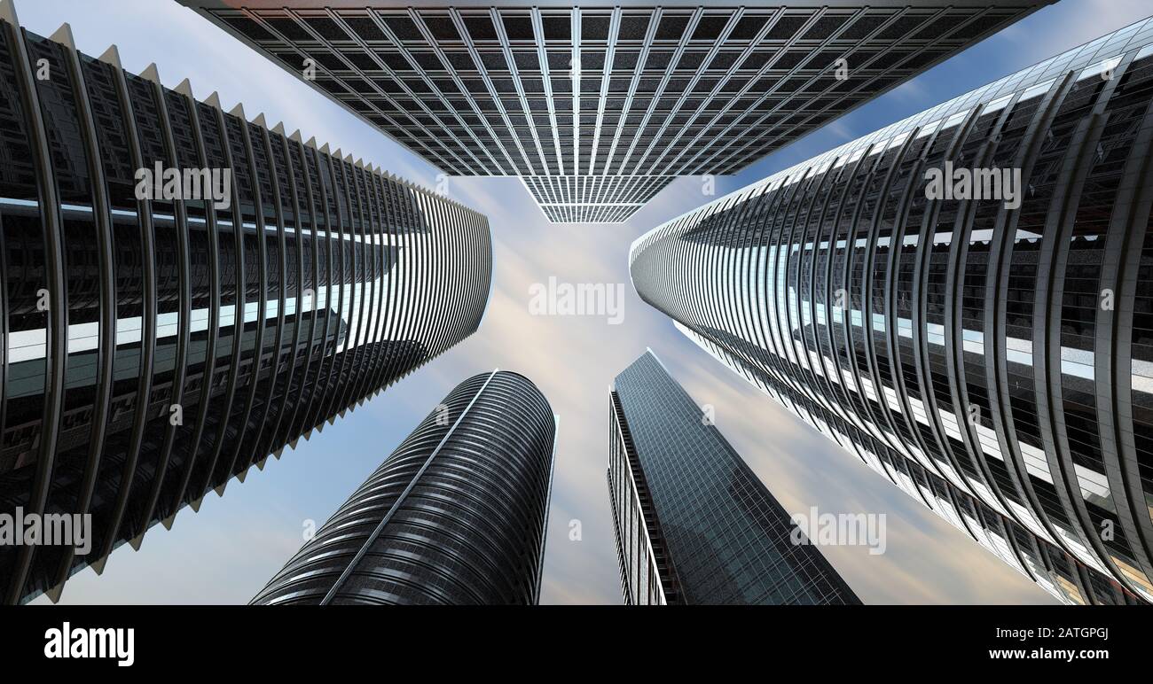 Skyscrapers from high view hi-res stock photography and images - Alamy