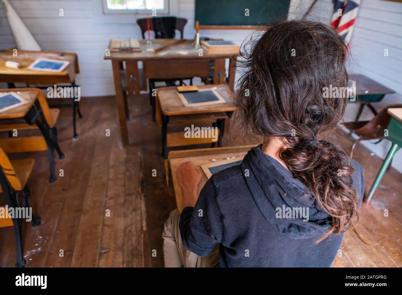 Empty british classroom blackboard hi-res stock photography and images ...